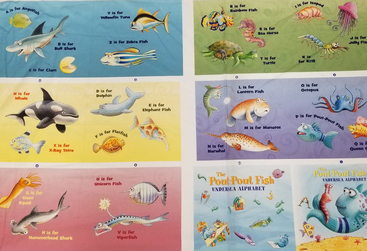 Pout Pout Alphabet book panel – Happy Crafters Quilts & More